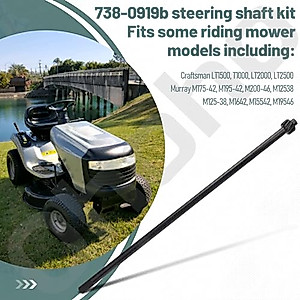 738-0919A Steering Shaft with Bushing by Ohoho - Compatible with MTD - Replaces 738-0919B, 738-0919, 753-04517 76-044