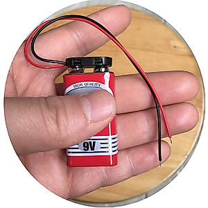 LampVPath (Pack of 10 I-Type 9V Battery Connector, 9 Volt Battery Clip, 9V Battery Clip Connector with Wire and Hard Buckle Plastic Housing