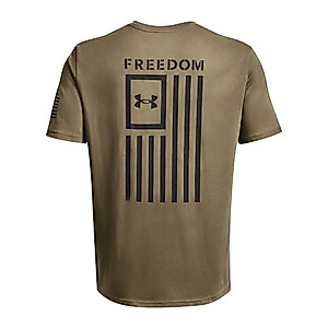 Under Armour Men's New Freedom Flag T-Shirt, (499) Federal Tan / / Jet Gray, Large