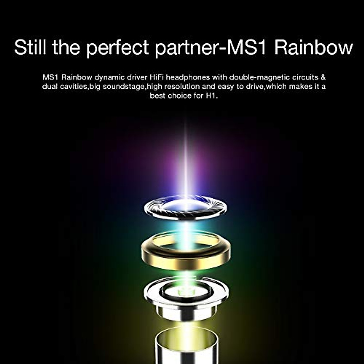 HIDIZS H1 Neckband Sports Bluetooth HiFi Earphones, Dynamic Driver Bluetooth 5.0 Hi Res Headphones with Detachable Cable 2pin 0.78mm for Android Smartphones and Audio Players (White)