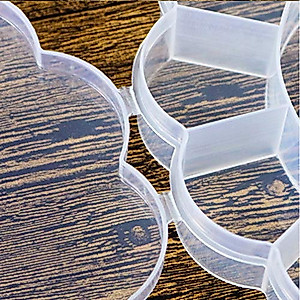 EXCEART 4PCS Jewelry Box Flower Shaped Jewelry Bead Organizer Box Storage Container Case 13 Grids Container for DIY Jewelry Rhinestone Crafts Makeup Cosmetic