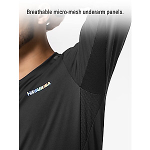 Hayabusa Men's Long Sleeve Training Shirt - Black, Medium
