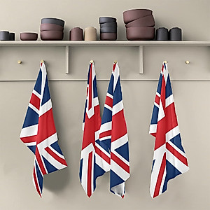 ALAZA British Flag London England Kitchen Towels Dish Bar Tea Towel Dishcloths 1 Pack Super Absorbent Soft 18 x 28 inches