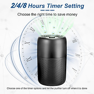 2 Pack TPLMB Air Purifiers for Bedroom Home,H13 HEPA Filters,Better Sleep,Desktop Air Purifier with Nightlight Speed Control,For Home Living Room,24dB Bass System,P60