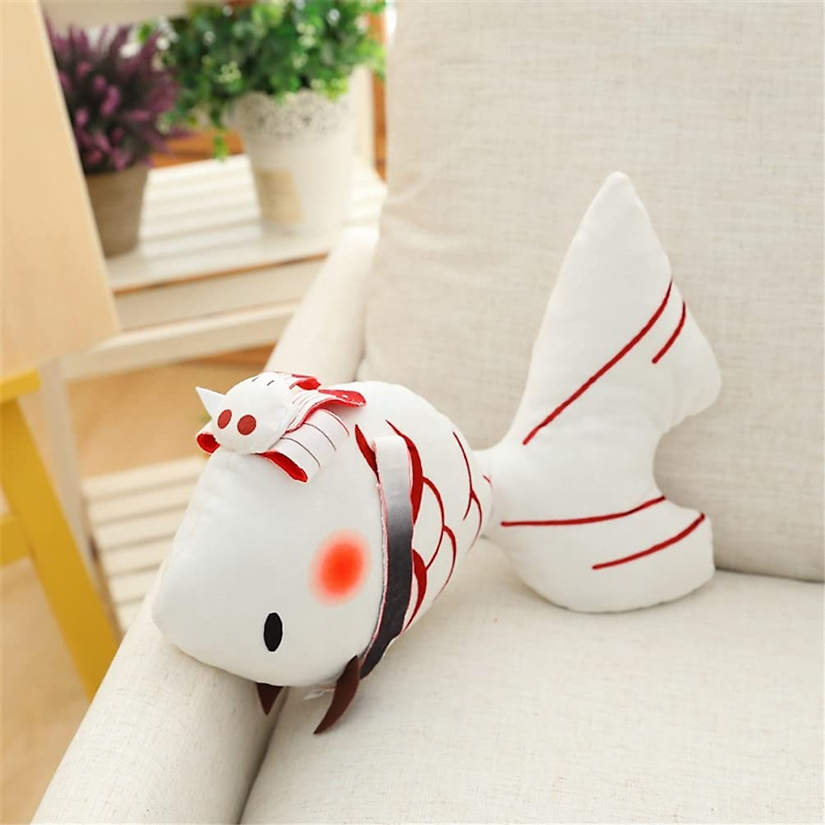 Obanai Anime Toilet-Bound Hanako-kun Mokke Plush Doll Pillow Yashiro Nene Jibaku Shōnen Hanako-kun Toy 17〃 Cartoon Doll Bunny Toy (Fish Doll)