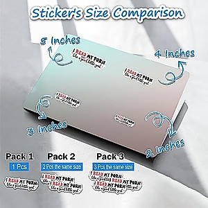 Miraki I Read My Porn Like A Good Little Girl Sticker, Smutty Romance Sticker, Readers Sticker, Water Assitant Die-Cut Vinyl Funny Decals for Laptop, Phone, Water Bottles, Kindle Sticker