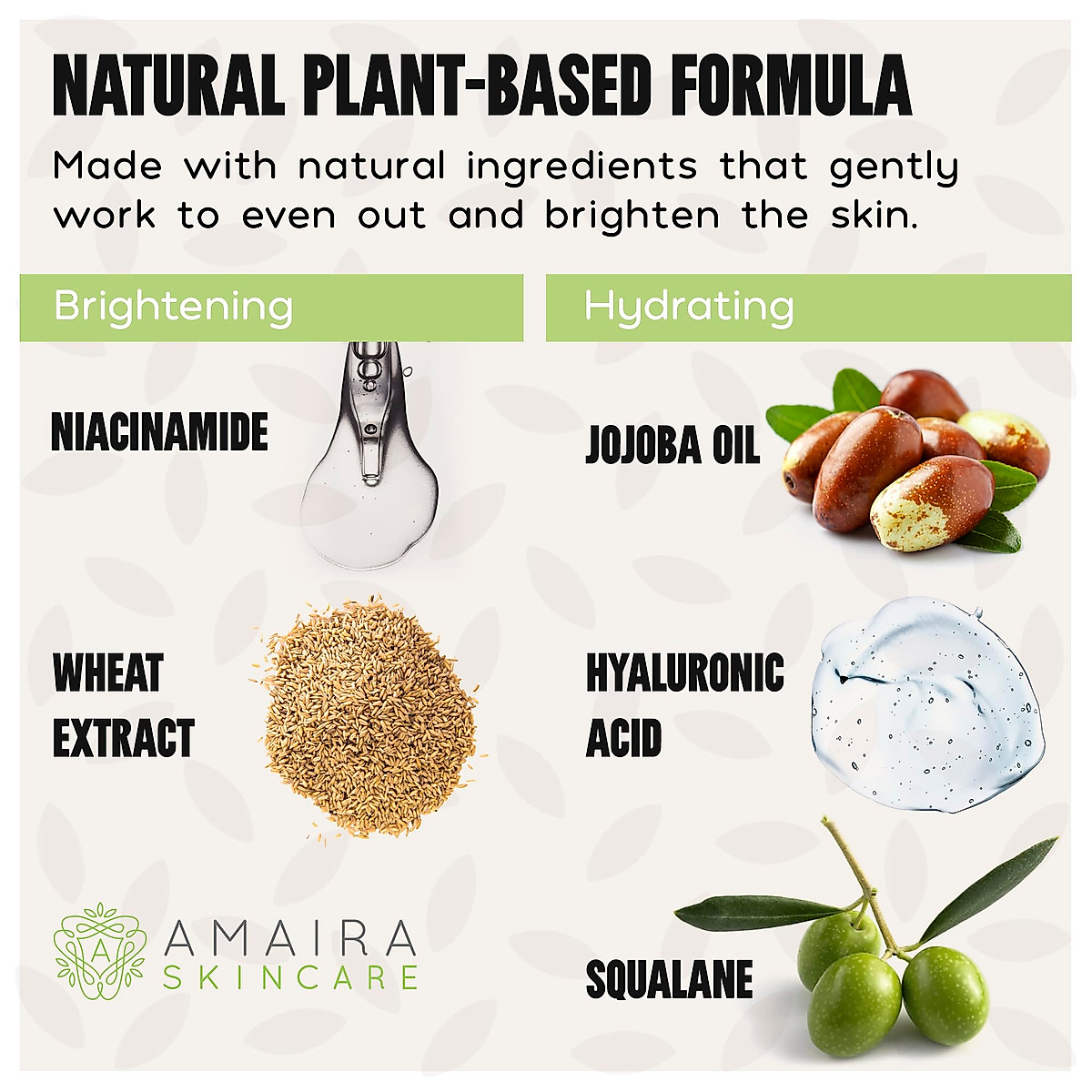 Amaira SOS Intensive Skin Lightening Cream - Natural Brightening Cream and Dark Spot Remover for Body - for Face, Underarms, Knees, Elbows, Dark Spots (1.7 fl oz)