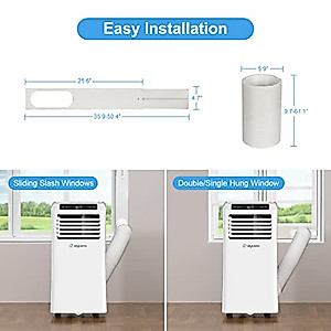 Wiytamo 10,000 BTU Portable Air Conditioners for Room Up to 450 Sq.Ft, Smart WIFI Remote Control, 3-in-1 Portable AC Unit, Dehumidifier and Fan, Exhaust Hose & Window Installation Kit Included