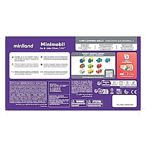 Miniland Educational - School Set Minimobil, 4 1/4", 10-Units/Container