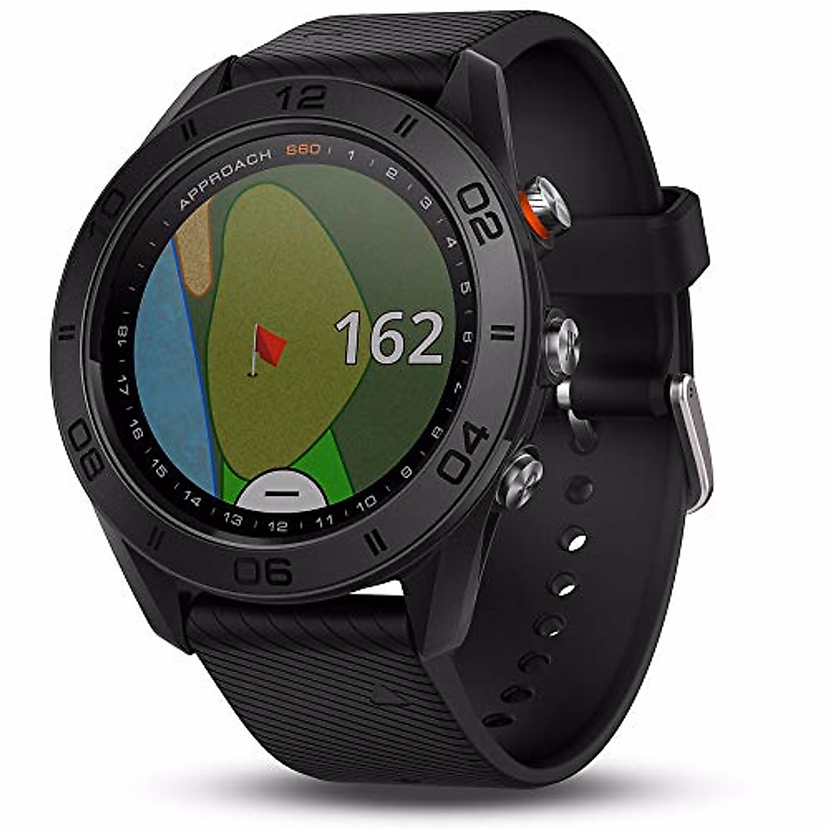 Garmin Approach S60 Golf Watch Black with Black Band (010-01702-00) with 1 Year Extended Warranty
