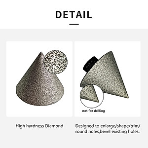 BTBLBITS 1pc Diamond Beveling Chamfer Bit 2 Inch Diameter 5/8-11 Thread and 1 pc Diamond Milling Bit 1 Inch Diameter 5/8-11 Thread