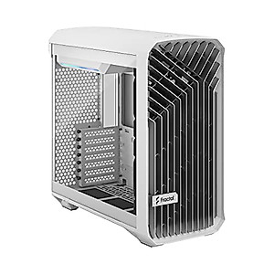 Fractal Design Torrent Compact White - Clear Tint Tempered Glass Side Panel - Open Grille for Maximum air Intake - Two 180mm PWM Fans Included - Type C - ATX Airflow Mid Tower PC Gaming Case