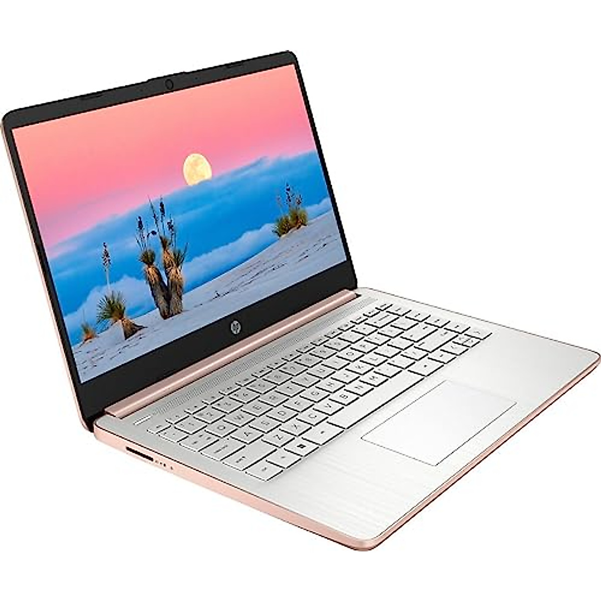 HP Newest 14" Ultral Light Student Laptop, Intel N4120 Quad-Core(> N4020), 8GB RAM, 192GB Storage(64GB eMMC+128GBSD Card), One Year Office 365, WiFi, Webcam, HDMI, USB-A&C, Win 11