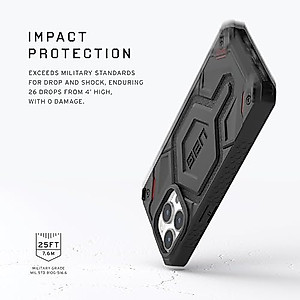 URBAN ARMOR GEAR UAG Case Compatible with iPhone 15 Pro Case 6.1" Monarch Pro Kevlar Black Built-in Magnet Compatible with MagSafe Charging Premium Rugged Military Grade Dropproof Protective Cover
