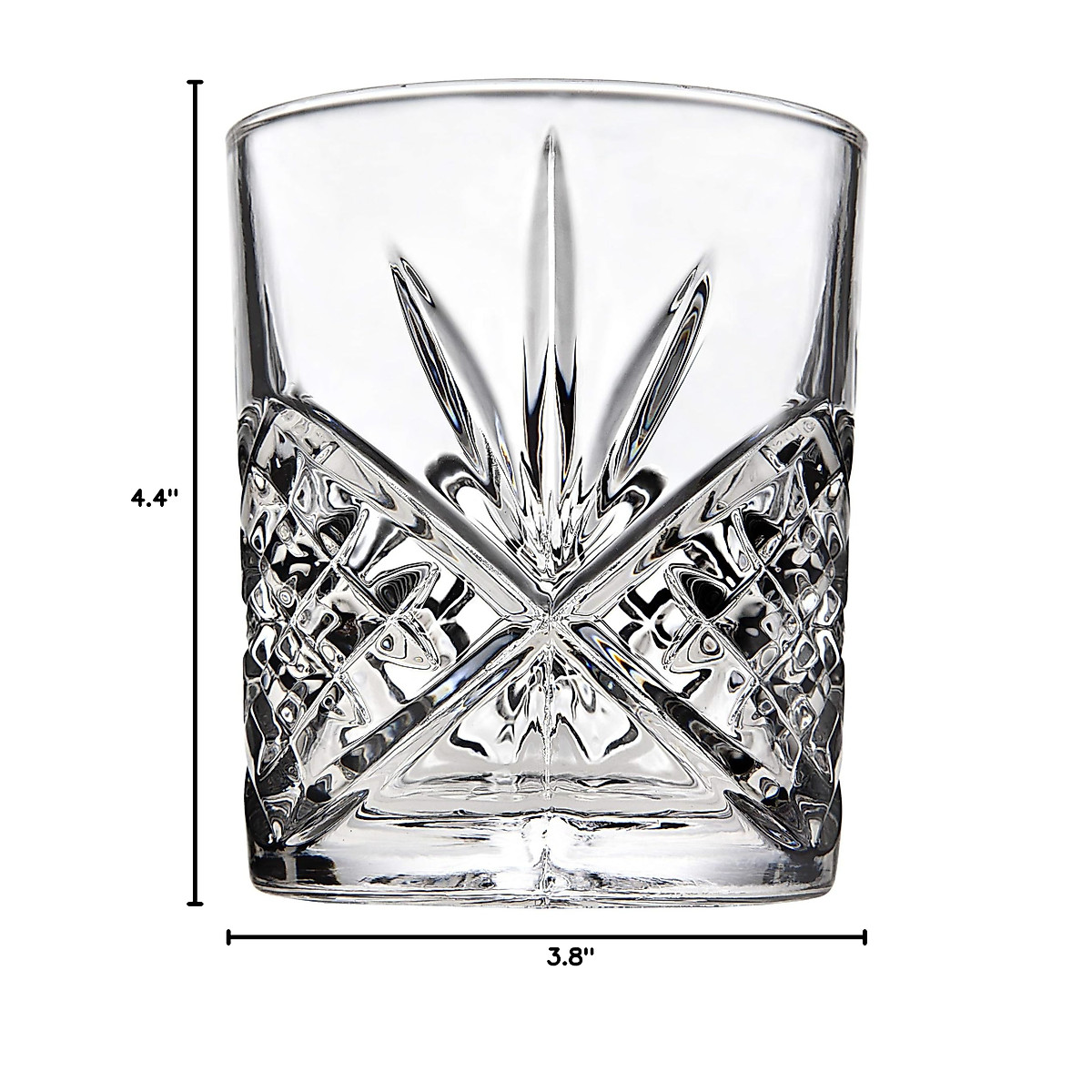 Godinger Dublin Double Old Fashioned Glasses, 11oz, Set of 4