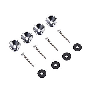 Canomo 254 Pieces Electric Guitar Screw Kit (9 Types) with Springs for Electric Guitar Bridge, Pickup, Pickguard, Tuner, Switch, Neck Plate, Guitar Strap Buttons and A Elbow tweezers, Chrome