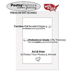 14x18 Mat Bevel Cut for 12x16 Photos - Acid Free Pink Precut Matboard - For Pictures, Photos, Framing - 4-ply Thickness
