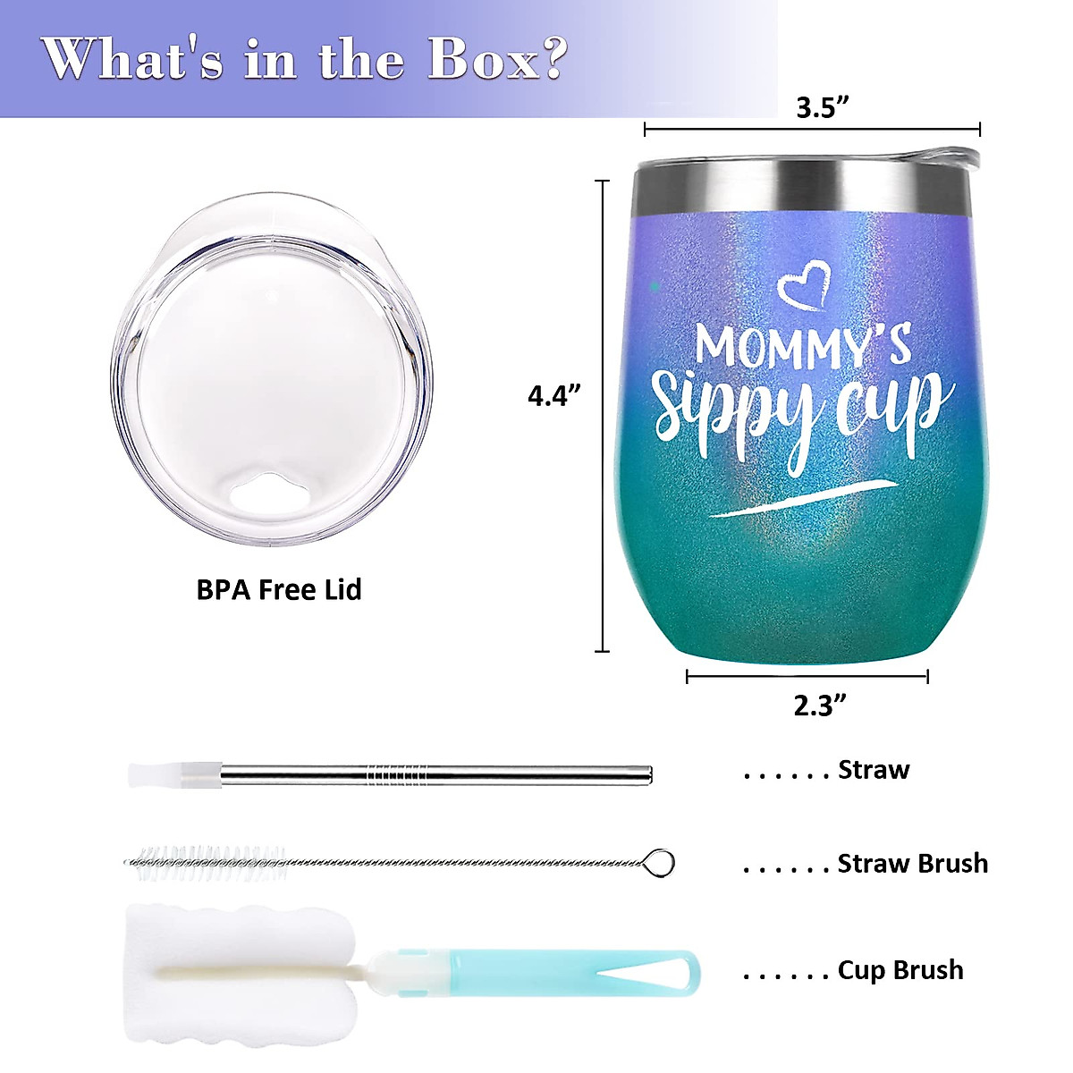 LiqCool Gifts for Mom, Mothers Day Gifts for Mom, Christmas Gifts for Mom from Daughter Son, Mommy Sippy Cup Tumbler, Gifts for Mom Who Has Everything for Birthday Valentines Day (12 Oz, Gradient)