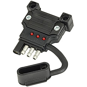 Hopkins Towing Solutions 48192 Endurance Quick Fix Trailer Side 4-Flat Connector, Black