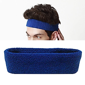 Shulemin Women's Workout Headbands Fashion Sports Headband Women Men Sport Sweat Sweatband Headband Yoga Gym Stretch Sport Hair Bands for Home Outdoor Cycling Black