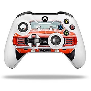 WraptorSkinz Decal Vinyl Skin Wrap compatible with XBOX One S/X Controller - 1969 Chevy Camaro Orange 3813 (CONTROLLER NOT INCLUDED)
