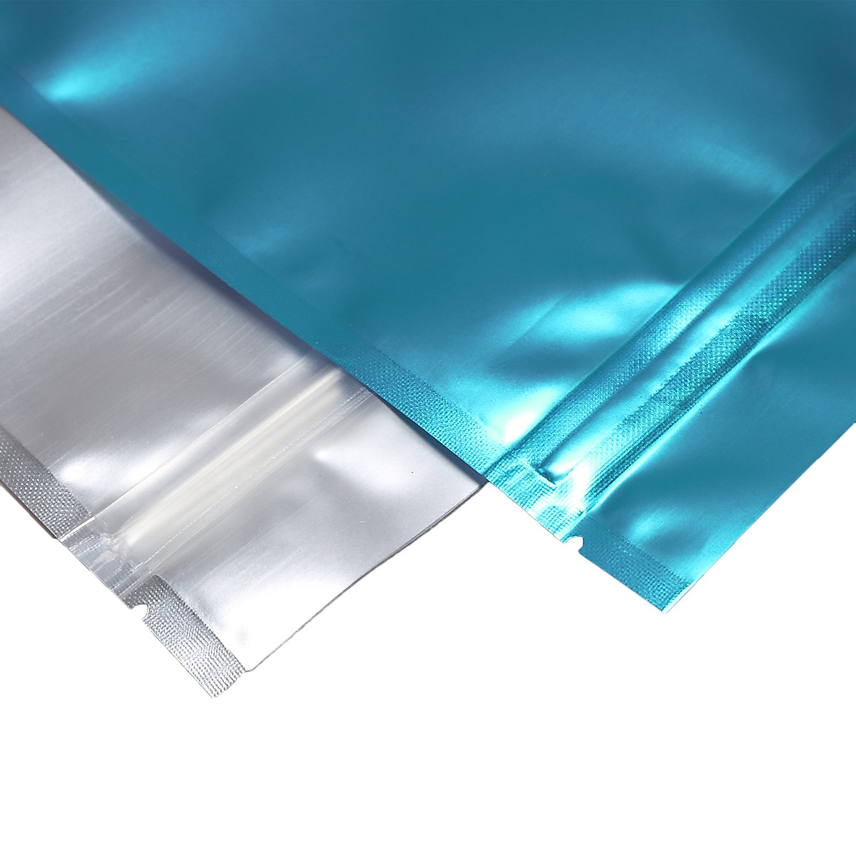 QQ Studio 100pcs Translucent Front Matte Color Foil Flat Packaging QuickQlick Bags (4" x 6", Translucent/Blue)