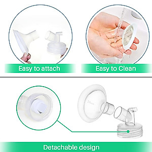 PumpMom-us 21mm Flanges Compatible with Spectra S2 Spectra S1 9 Plus Breastpumps Accessories, Replacement Breast Shield for Spectra Pump Parts and Spectra Flange