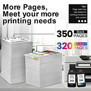 243 and 244 Ink Cartridges Combo Pack, ATOPINK Remanufactured Ink Cartridge Replacement for Canon PG-243 CL-244 (Black, Color) | for Pixma TR4520 MG3022 MX490 MG2522 MG2520 TS202 TR4527 MG2920 Printer