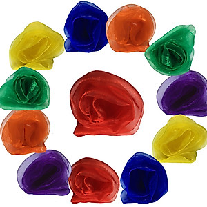 AIVIAI Dance Scarves Music Scarves for Children Movement and Juggling 12pcs