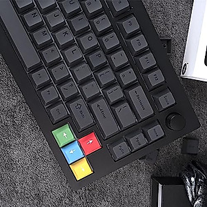 GEKUCAP 128 Keys Dark Grey Keycaps, Cherrr Profile PBT Customized Keycaps Set, Dye Sublimation Black and Grey Keycaps Fit for Any Cherry Mx Switches Gaming Mechanical Keyboard