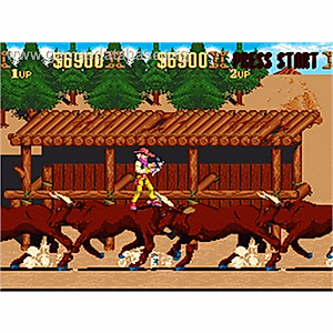 Sunset Riders (Super Nintendo, SNES) - Reproduction Video Game Cartridge
