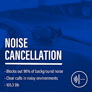 Blue Tiger Storm Gray - Premium Trucker Bluetooth Headset - Wireless Noise Canceling Mono Headset with Mic - High-Fidelity Sound, 30-Hour Talk Time, USB-C Charging - for Truck Drivers, Bluetooth 5.0