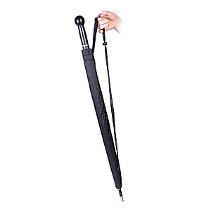 Self Defense Umbrella - Strong and elegant Defense with beautiful German woodhandle (black)