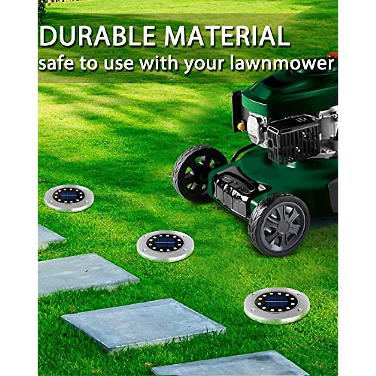 Coroor Solar Ground Lights, 12 LED Waterproof Garden Lights Outdoor Bright In-Ground, Solar Disk Lights Outdoor Decorations for Pathway Yard Lawn Patio Walkway Pool(8 Packs White)