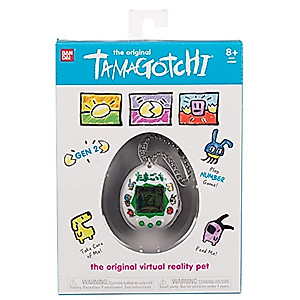 Tamagotchi 42816 Original Japanese Logo-Feed, Care, Nurture-Virtual Pet with Chain for on The go Play
