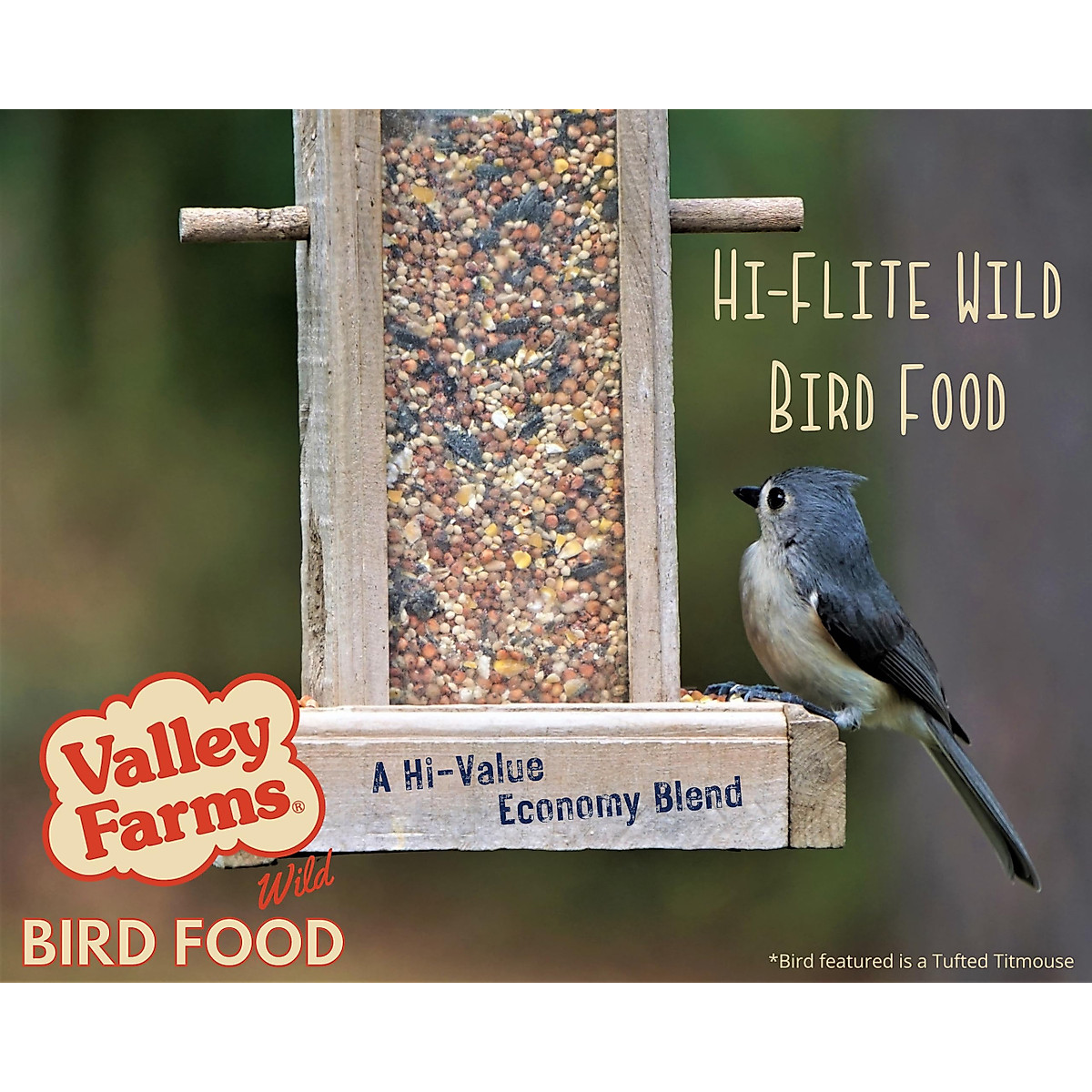 Valley Farms Hi-Flite Wild Bird Food for Outside Feeders- Best Value Economy Wild Bird Seed for All Species of Birds with Black Oil Sunflower, 5 LBS 2-Pack (10 LBS Total)