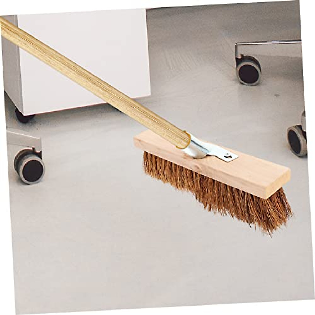 Bristle Brush Head Household Cleaning Brushes Soft Bristle Cleaning Brush Push Broom Head Wooden Floor Cleaner Brush Head Floor Cleaning Brush Head Replacement Brush Head Iron BCOATH