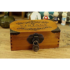 Hyamass 3pcs Vintage Antique Style Mini Archaize Padlocks Key Lock with Keys (Bronze)