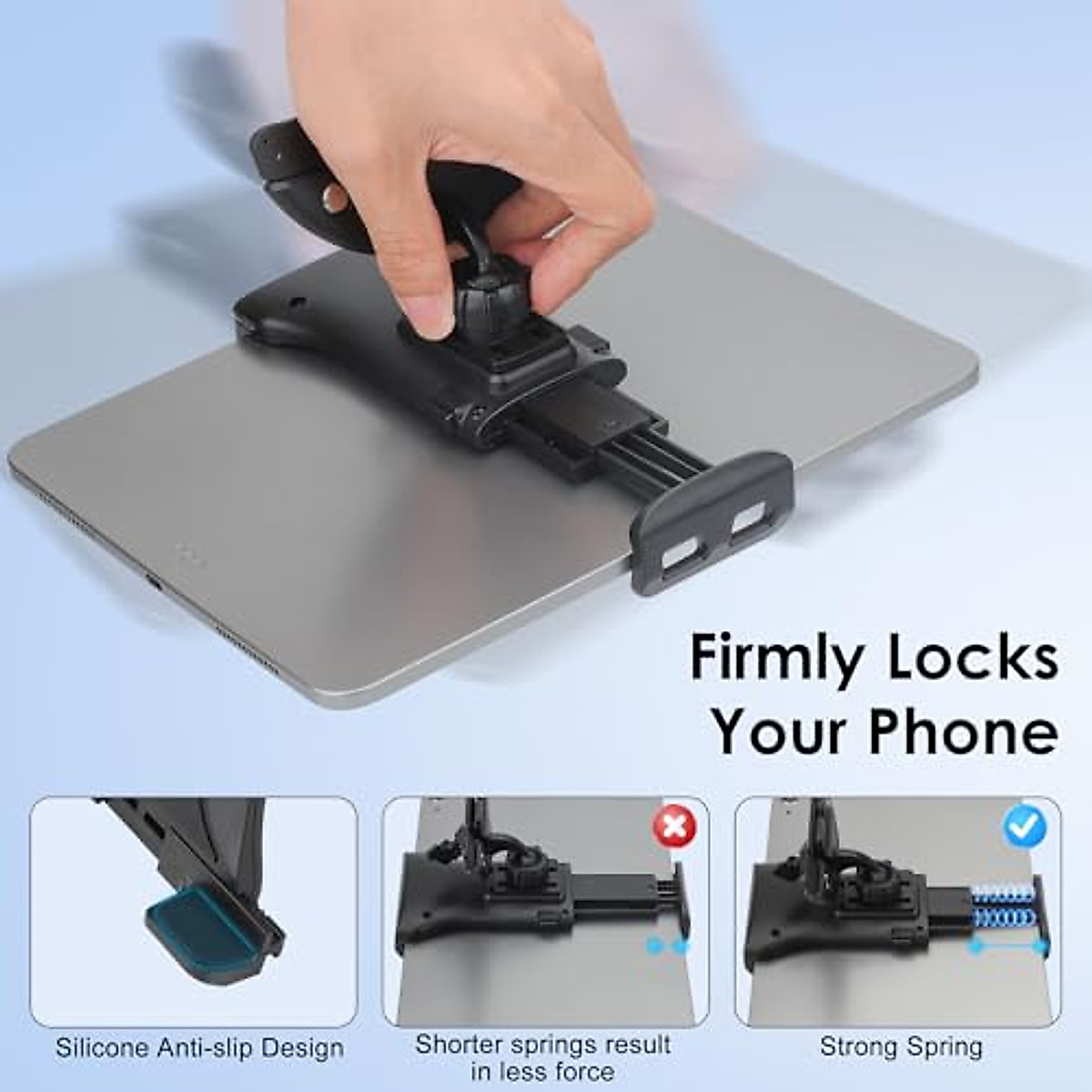 Car Phone Holder for CD Slot 4-11 In, Universal 360° Rotating CD Slot Tablet Mount Car Stand Compatible with Galaxy Tab S9 10 20 Series Pro, iPhone 12 12 mini 12 Pro Max 11 Series XR X 8, iPad