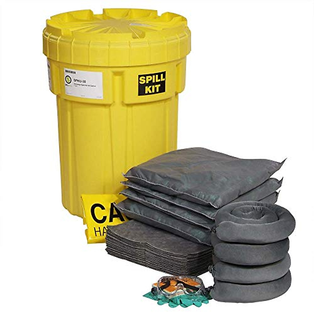 SpillTech Universal Overpack Salvage Drum Spill Kit, 30 Gallon, 47 Pieces (SPKU-30)