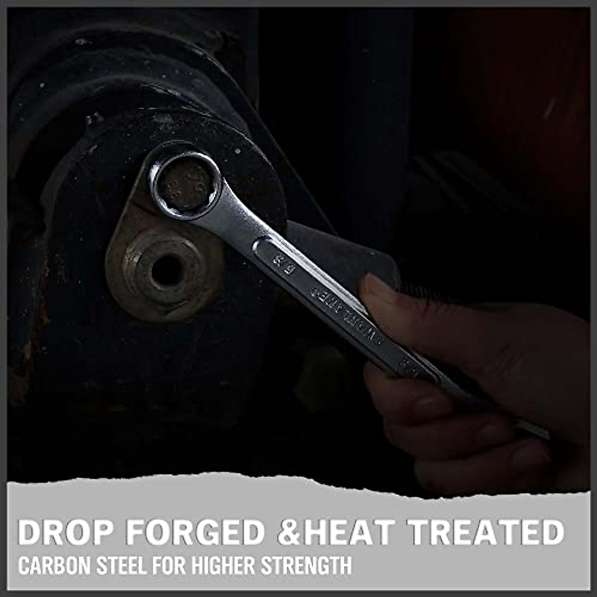 SWANLAKE 26PCS Combination Wrench Set with Roll-up Pouch, wrench set metric and standard, SAE 1/4” - 1” and Metric 8mm - 24mm