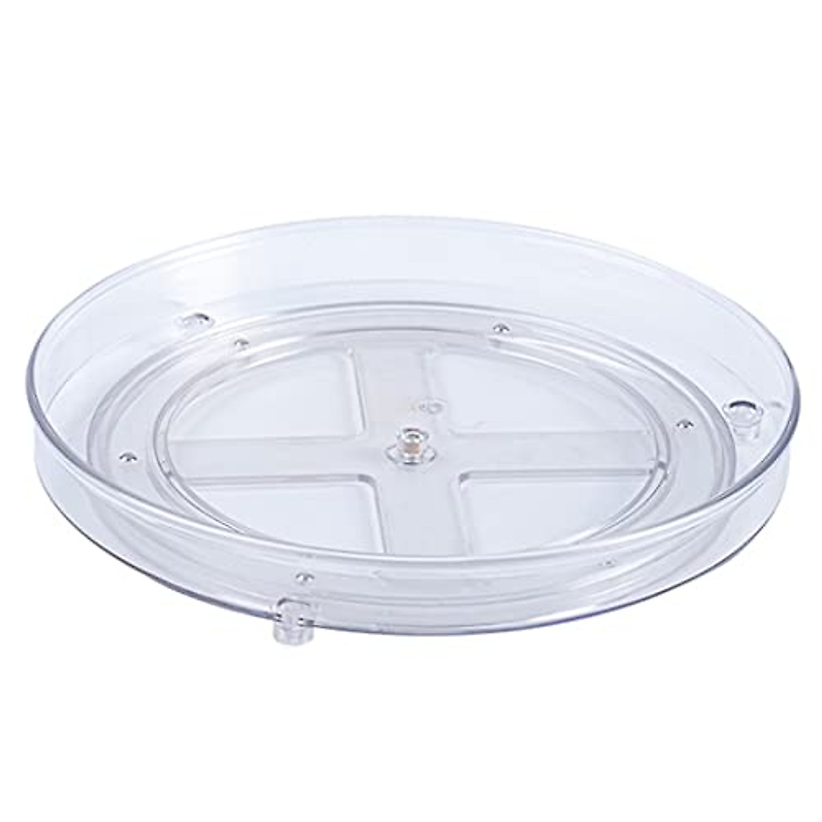 yulumaoyi Lazy Susan Turntable for Cabinet Plastic Clear 2 Tier Lazy Susan Cabinet Organizer Removable AKA-PL-398 not