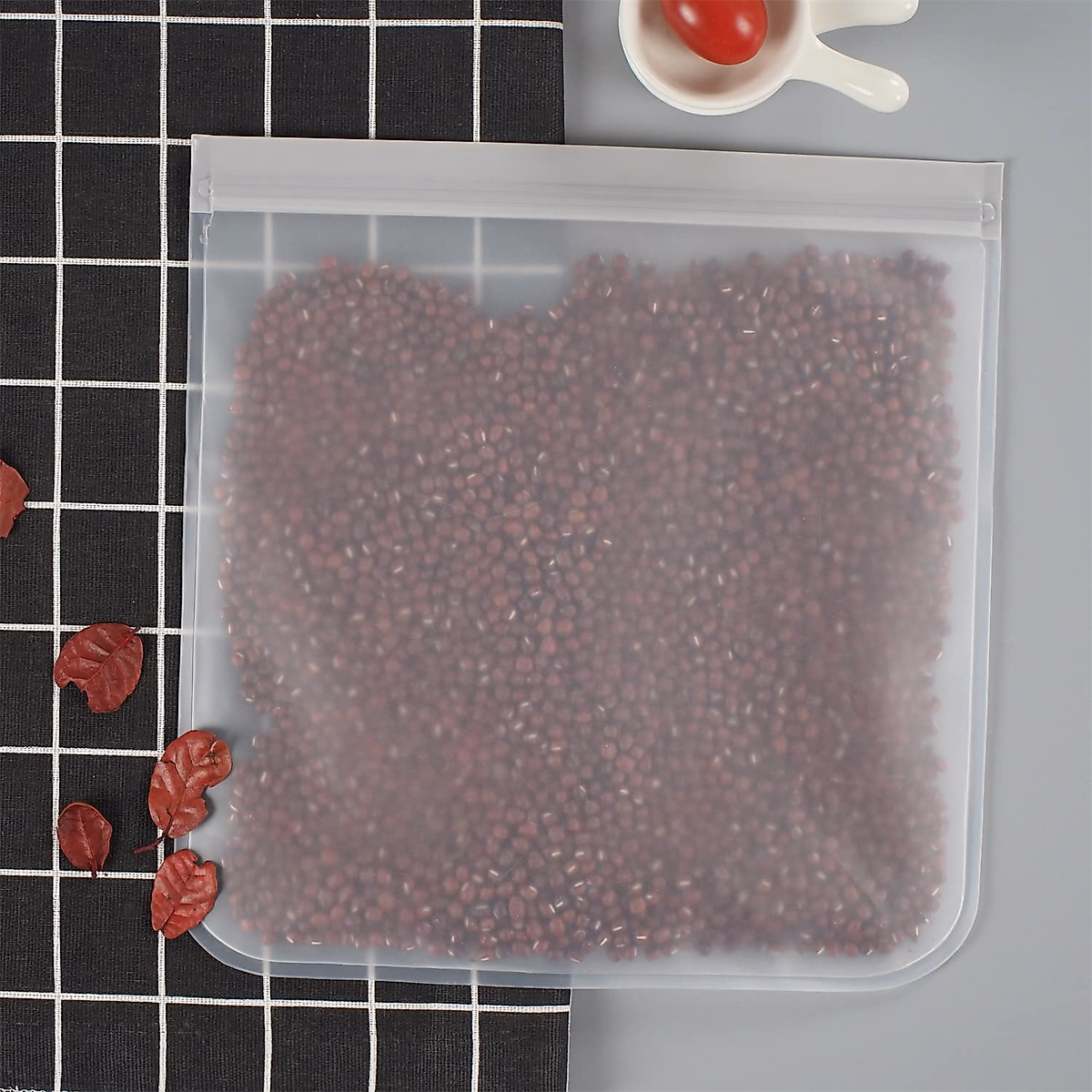 6 Pack BPA FREE Reusable silicone freezer bags, Extra Thick Reusable Storage Bags Leakproof Silicone and Plastic Free for Marinate Meats, Cereal, Sandwich, Snack, Travel Items, Home Organization