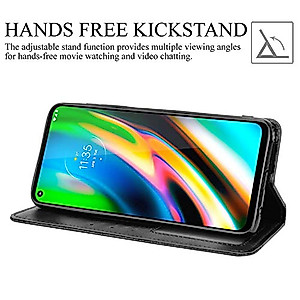 HualuBro Motorola Moto G Stylus 2021 Case, Retro PU Leather Full Body Shockproof Wallet Flip Case Cover with Card Slot Holder and Magnetic Closure for Motorola Moto G Stylus 2021 Phone Case (Black)