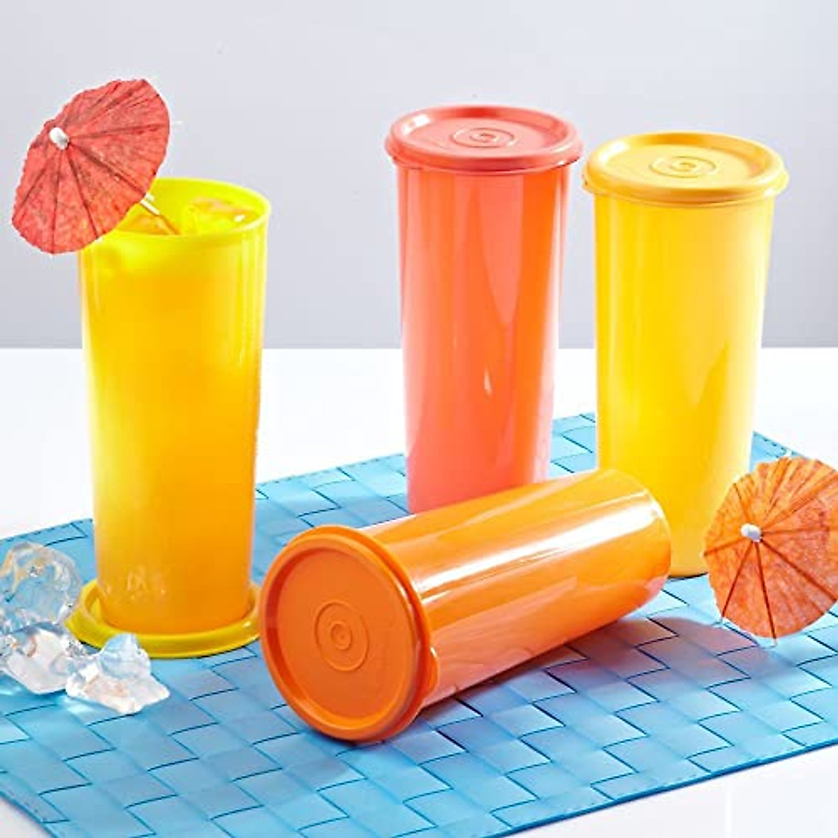 TP-640-T212 Tupperware Plastic Jumbo Tumblers (Set of 4)