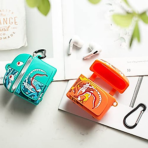 Semeving Compatible with Airpods Pro Case Cover,Cute 3D Anime Case for Airpods Pro for Women/Men(Orange)