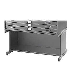 Safco Products 4975GR Flat File High Base for 5-Drawer 4994GRR Flat File, Sold Separately, Gray