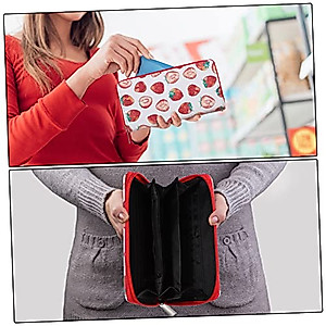 Cabilock Leather Wallet 5pcs wallet strawberry purse girl gifts kawaii plant accessories girls gifts fruit Ornament Miss leather Purses