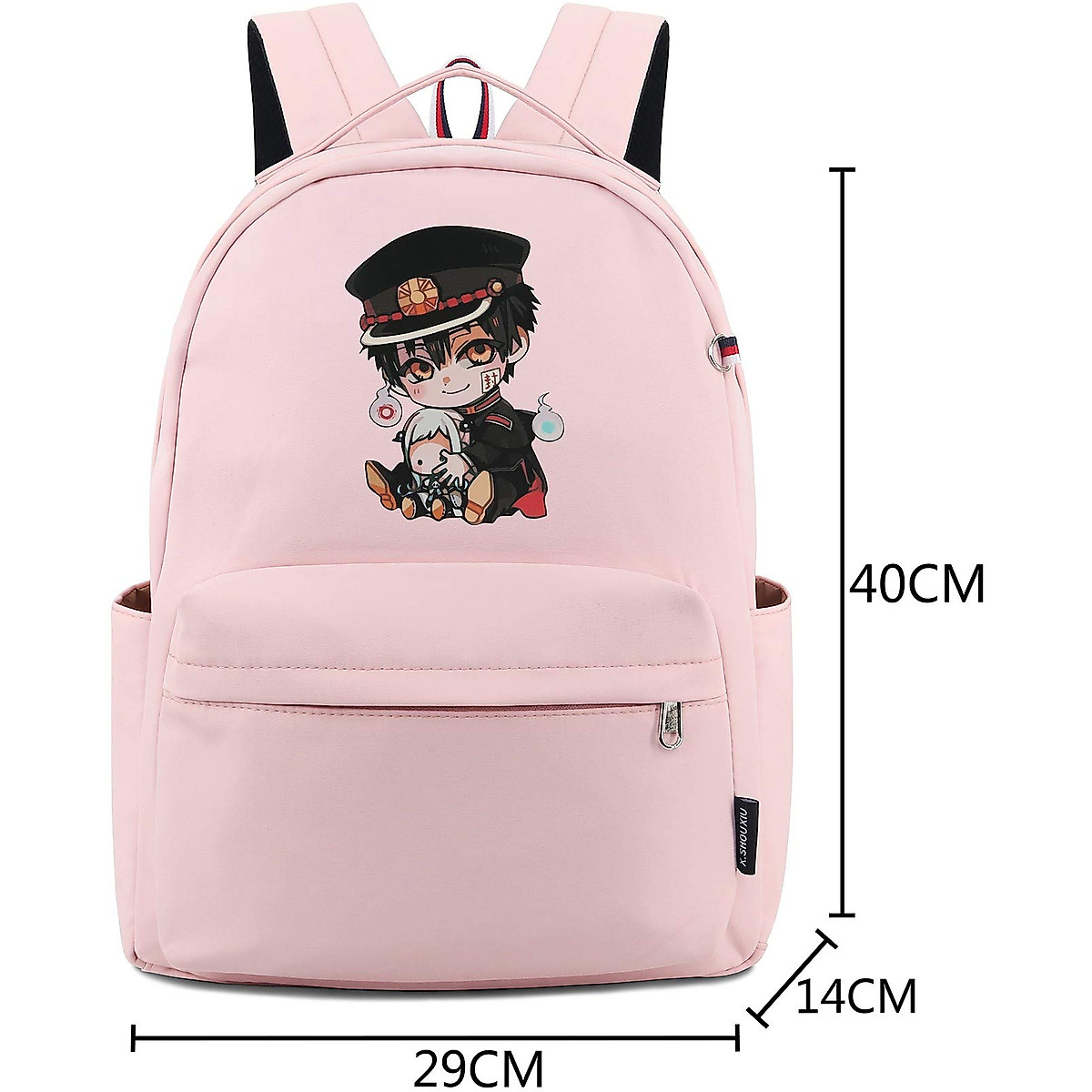 Roffatide Anime Toilet Bound Hanako Kun Backpack Yugi Amane Backpack Lightweight Nylon Backpack Printed Schoolbag Daypack Pink