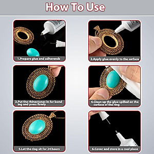 Jewelry Glue for Metal and Stone: 2PCS 10ML 0.3fl.oz Bead Glue for Jewelry Making Jewelry Glue for Stones Super Adhesive Rhinestones Metal Crafts Diamond Nail Fabric Repair